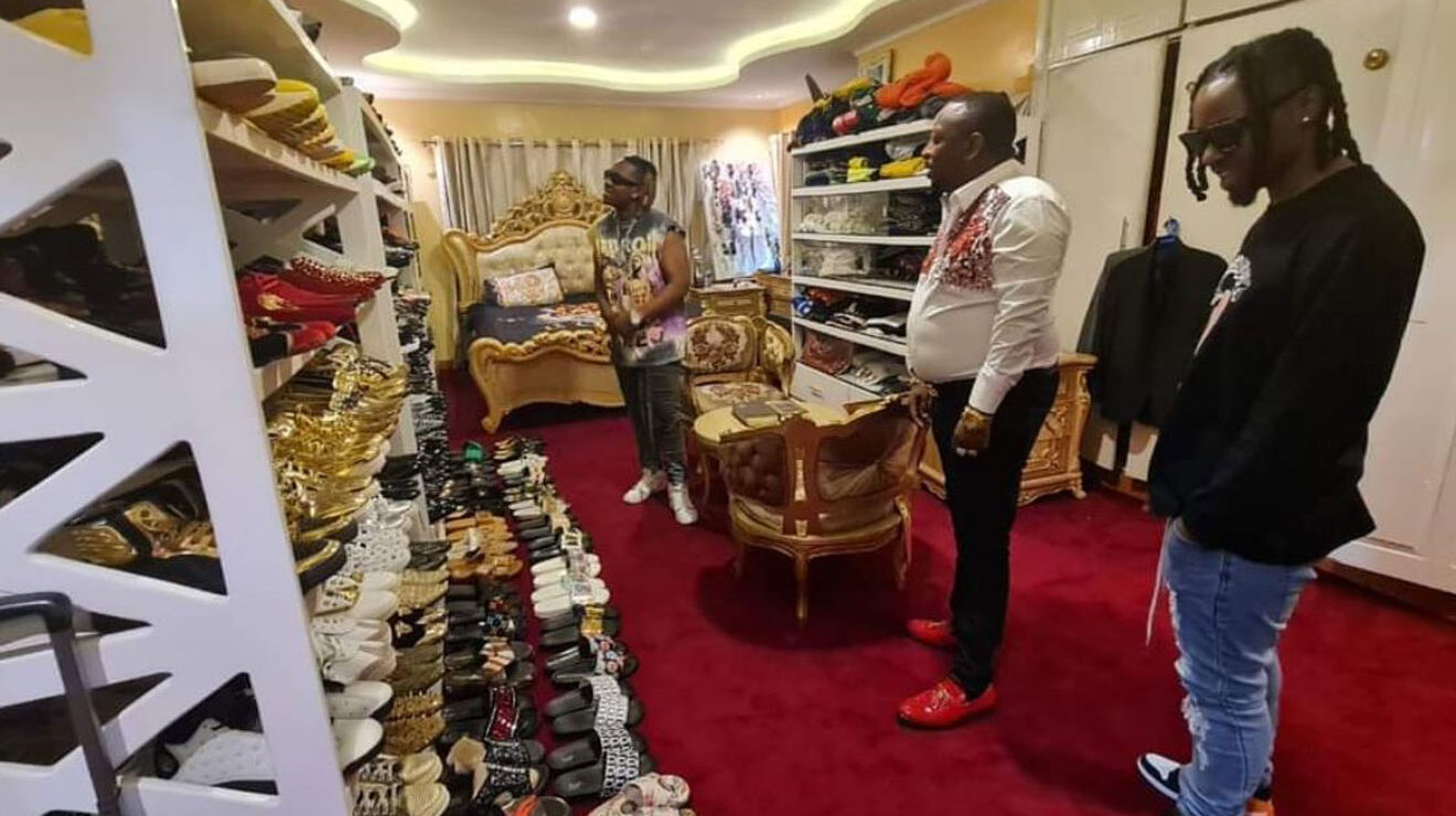Sonko gives Bongo singer Lava Lava tour of his expensive shoes wardrobe ...
