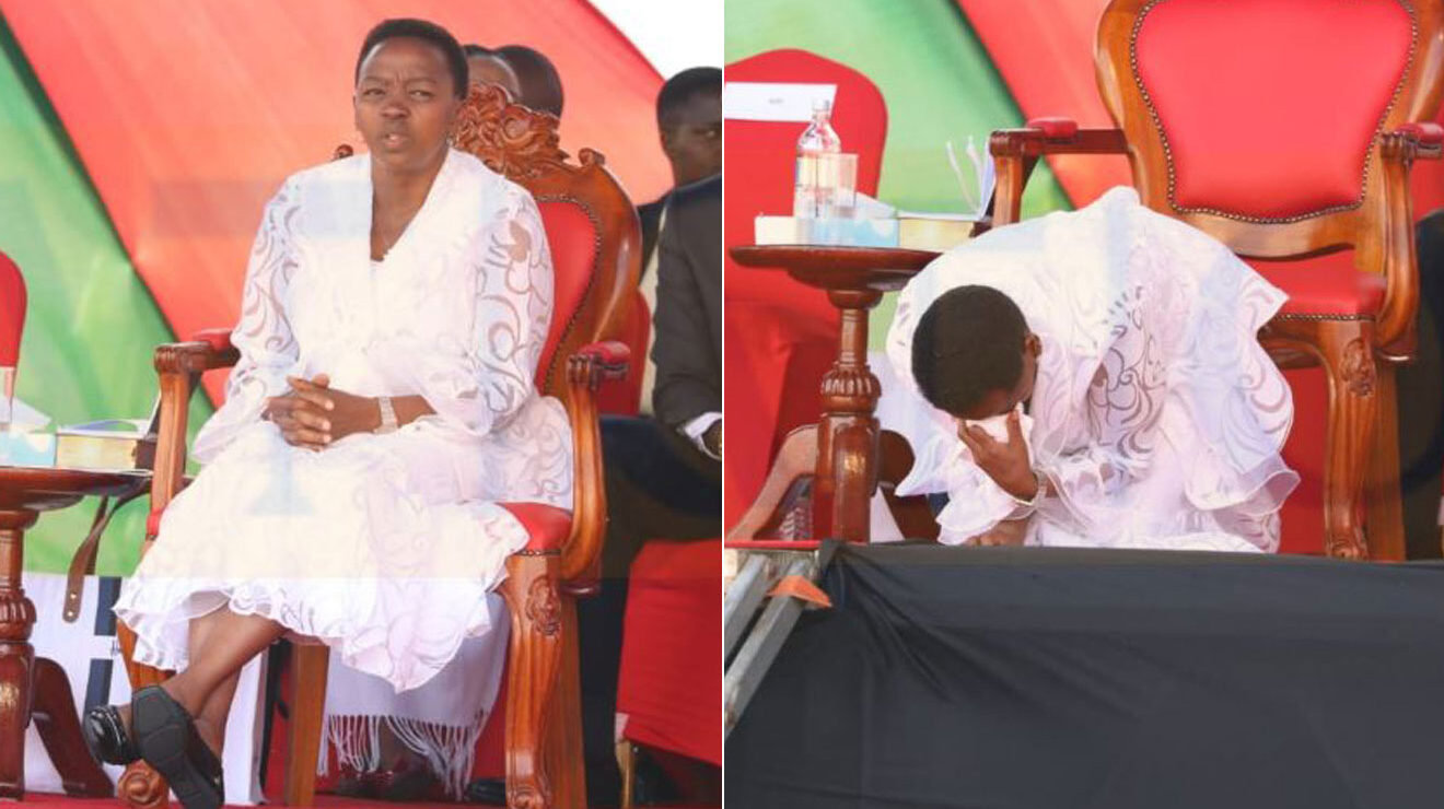 Prayer warrior: First Lady Rachel Ruto goes down on her knees to pray ...